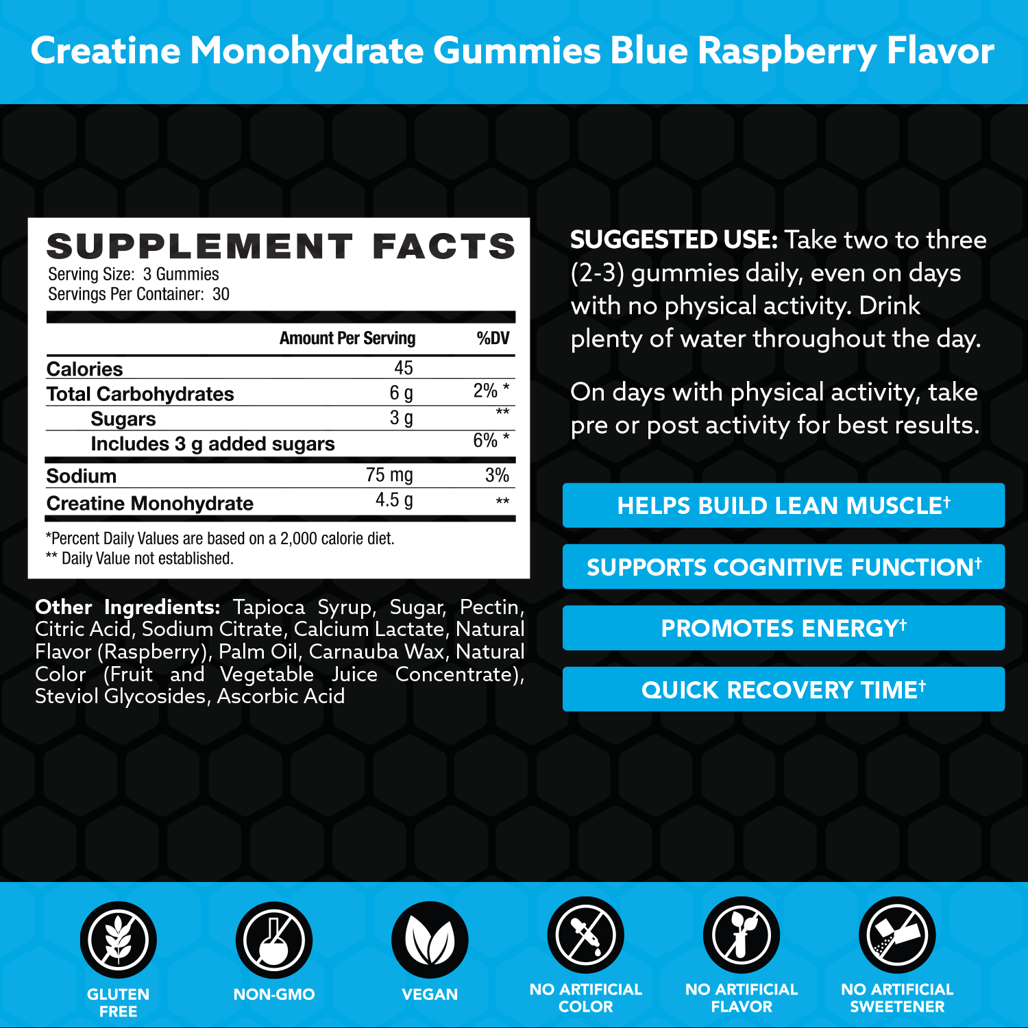 Creatine Monohydrate Gummies | Invigor8 | Strength & Recovery Supplement