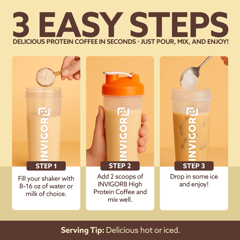 INVIGOR8 High Protein Coffee | French Vanilla | 25g Protein