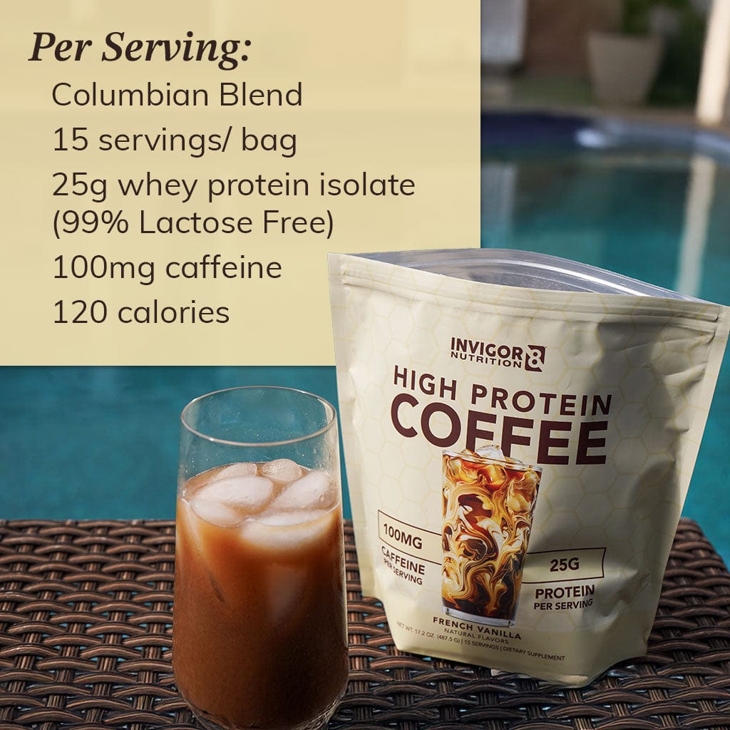 INVIGOR8 High Protein Coffee | French Vanilla | 25g Protein