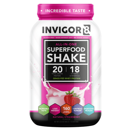 Strawberry Superfood Protein Powder - Meal Replacement Shake | INVIGOR8